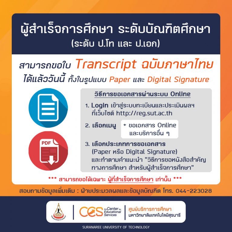 ผู้สำเร็จการศึกษา – CES@SUT