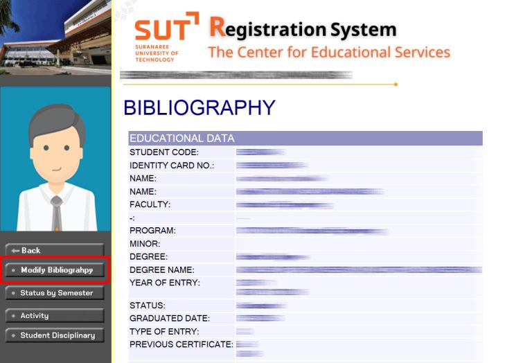 How to edit email in the registration system (reg.sut.ac.th) – CES@SUT